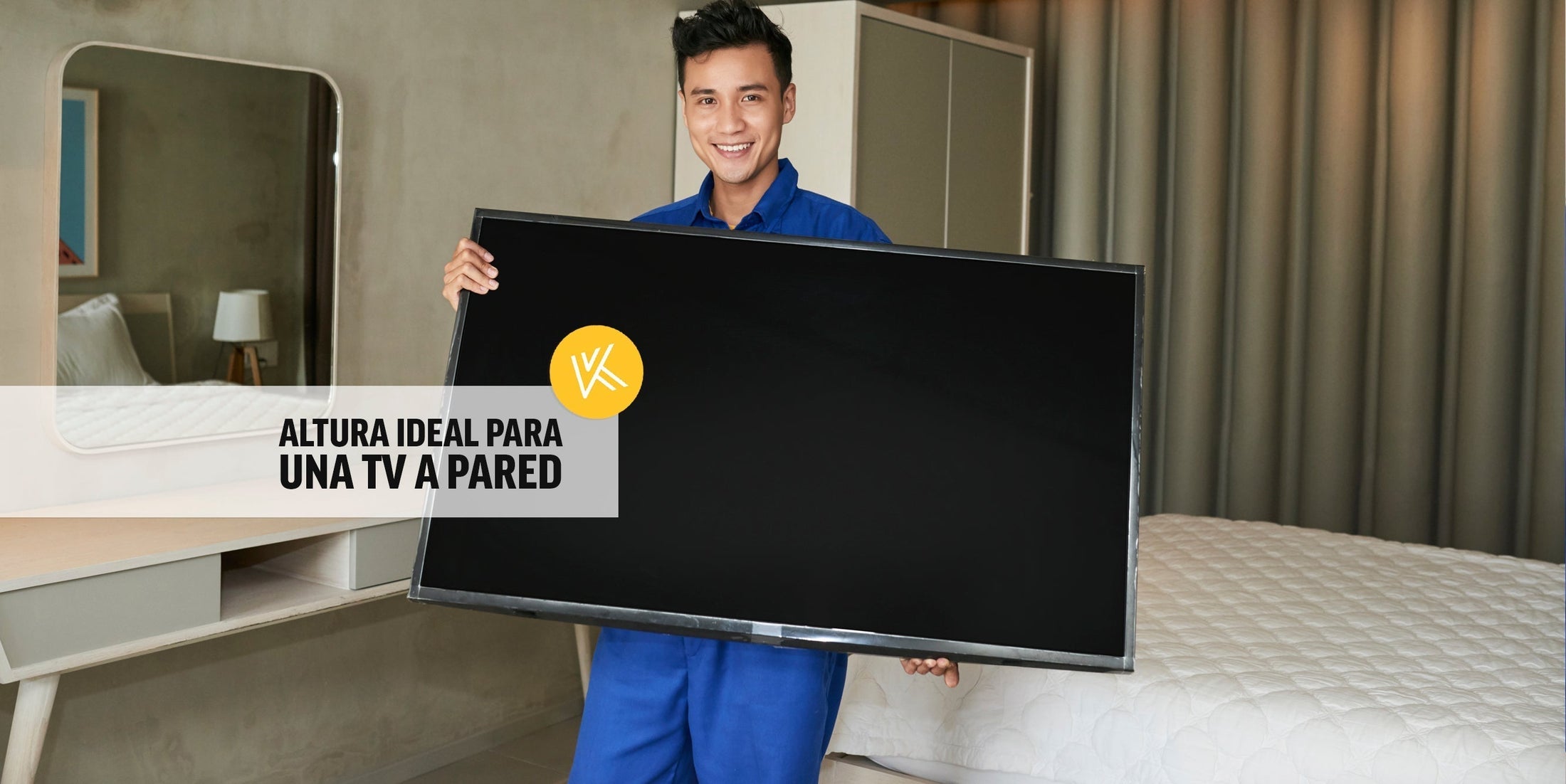Coloca a la altura ideal TV en pared según tipo de habitación. – Brikum