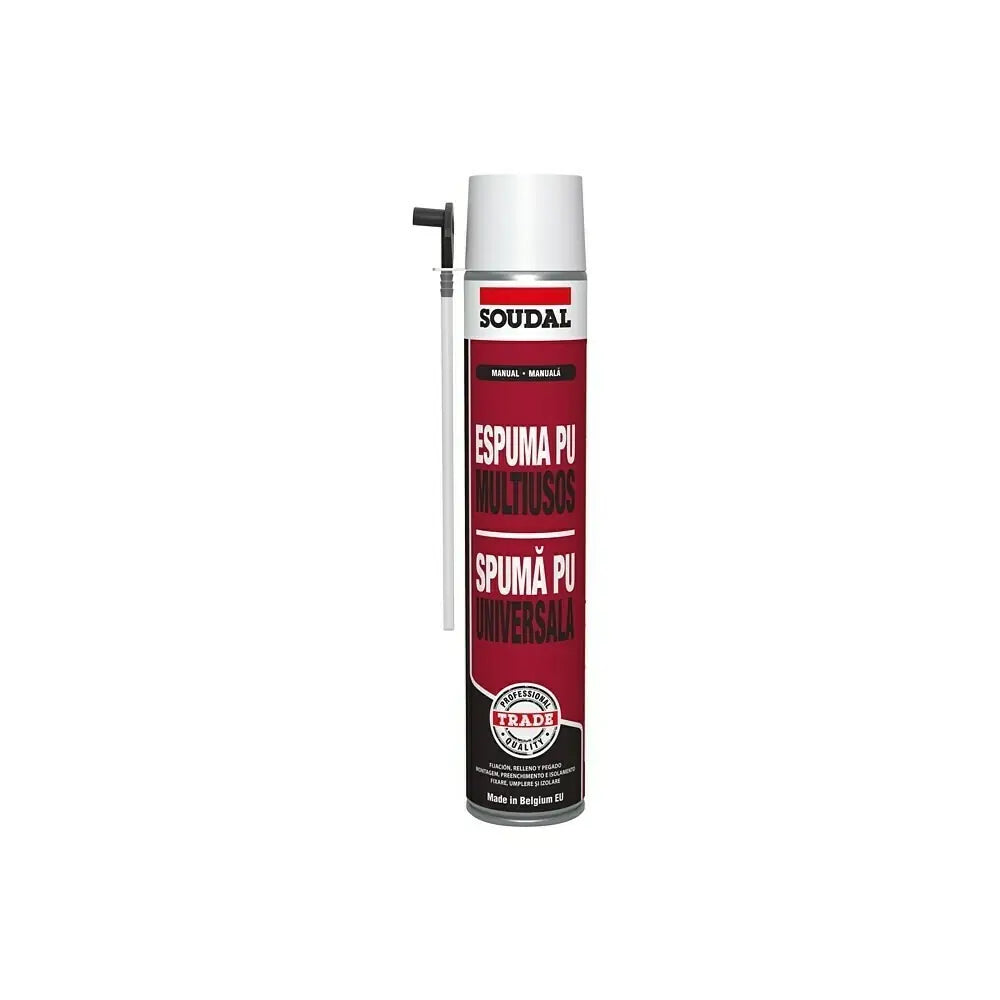 Bote espuma poliuretano multiusos manual 750ml Multi-Purp Soudal - Brikum